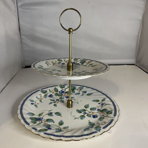 Unmarked | Dining | Vintage Japan 2 Tier Tidbit Tray With Brass Center ...